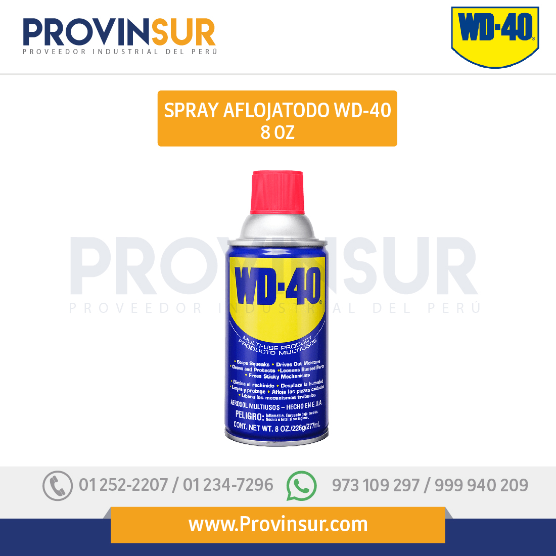 Distribuidor de WD-40 en Lima, Perú » Provinsur SAC