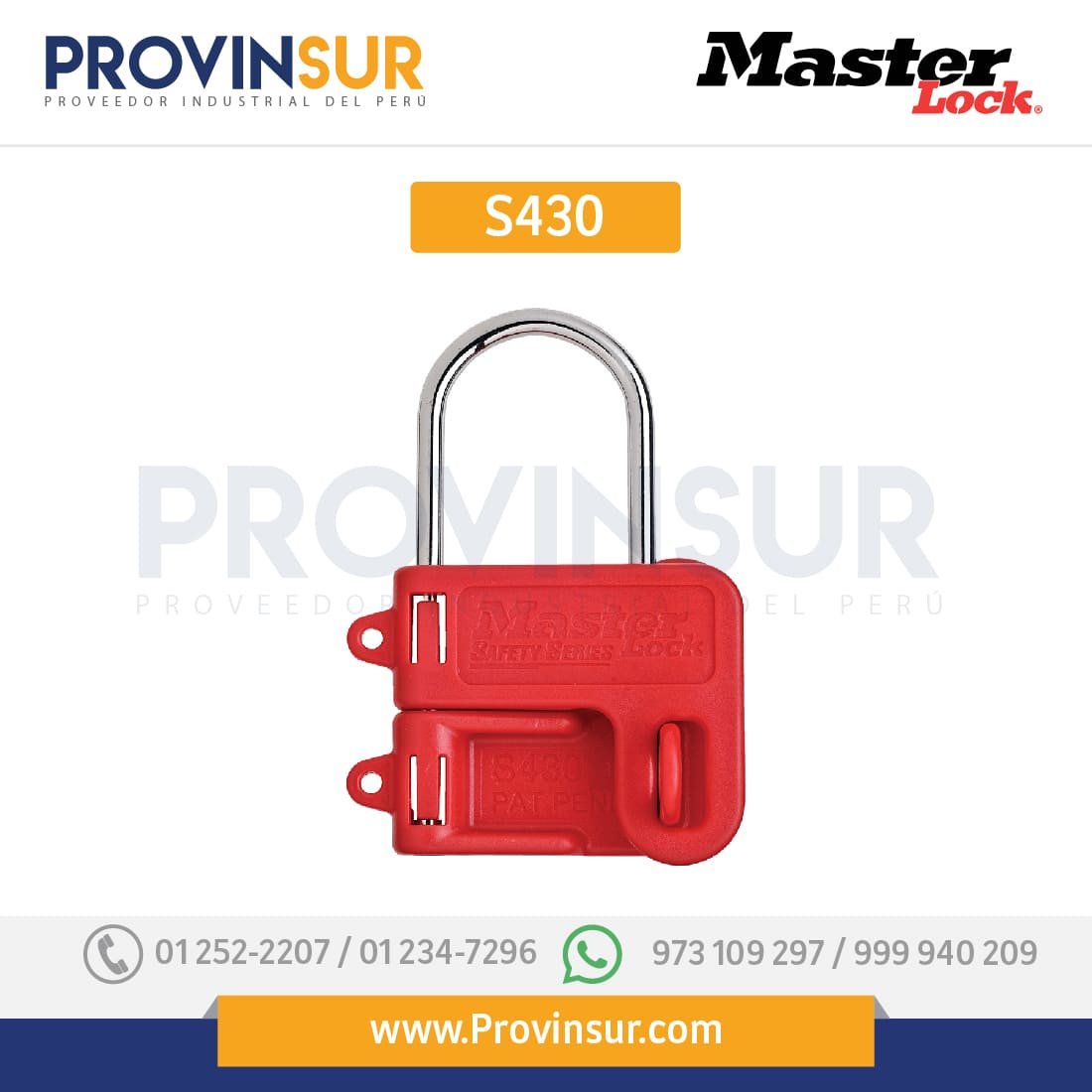 Aldaba de Acero S430 Masterlock » Provinsur SAC