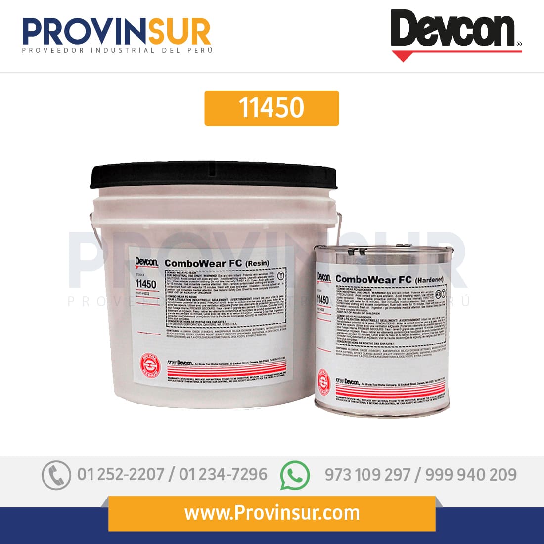 Resina Antiabrasiva de Curado Rápida Devcon 11450 Combo Wear (FC ...