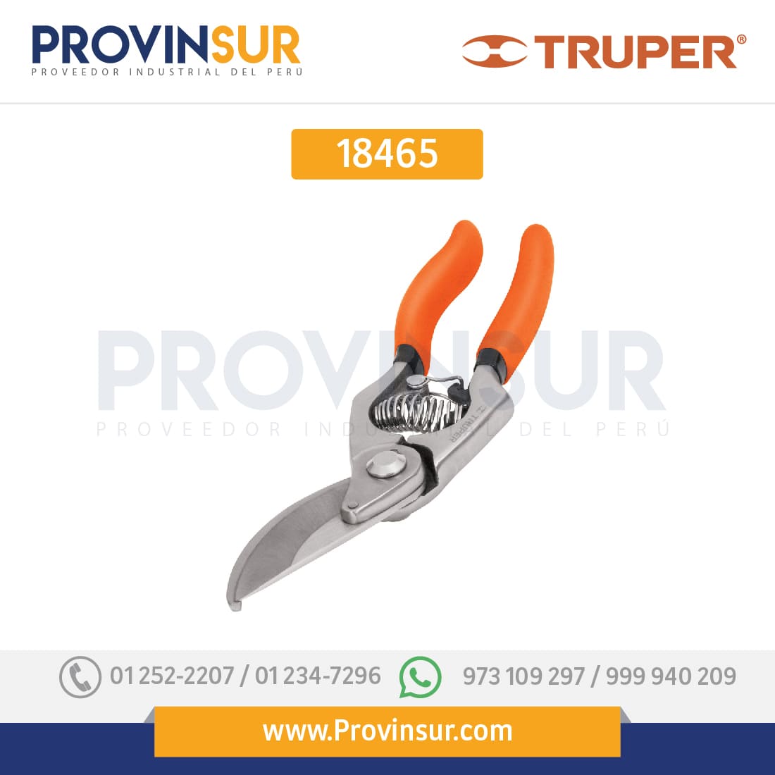 Tijera para poda 8-1/2", cuchilla de paso 18465 Truper » Provinsur SAC