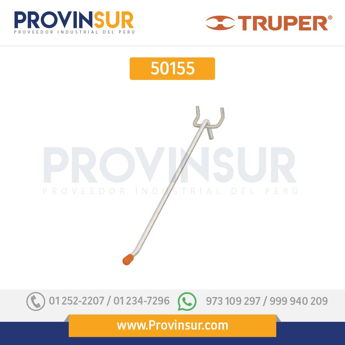 Gancho para perfocel y ranurado 8" 50155 Truper » Provinsur SAC