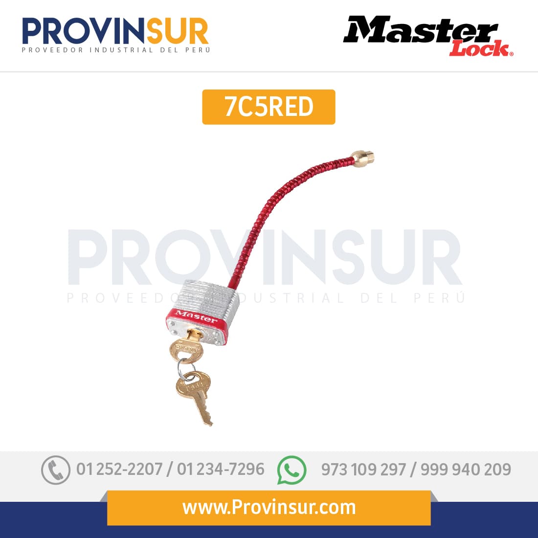 Candado compacto para disyuntor 7C5RED Masterlock » Provinsur SAC